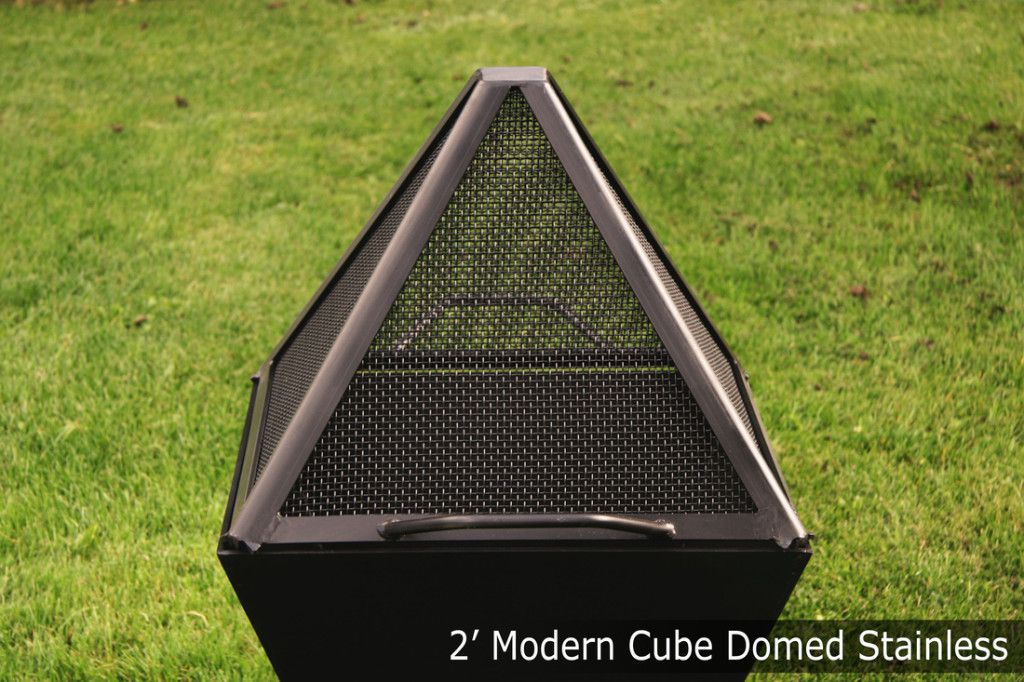 The Cube 2' Wood Burning Fire Pit by Iron Embers