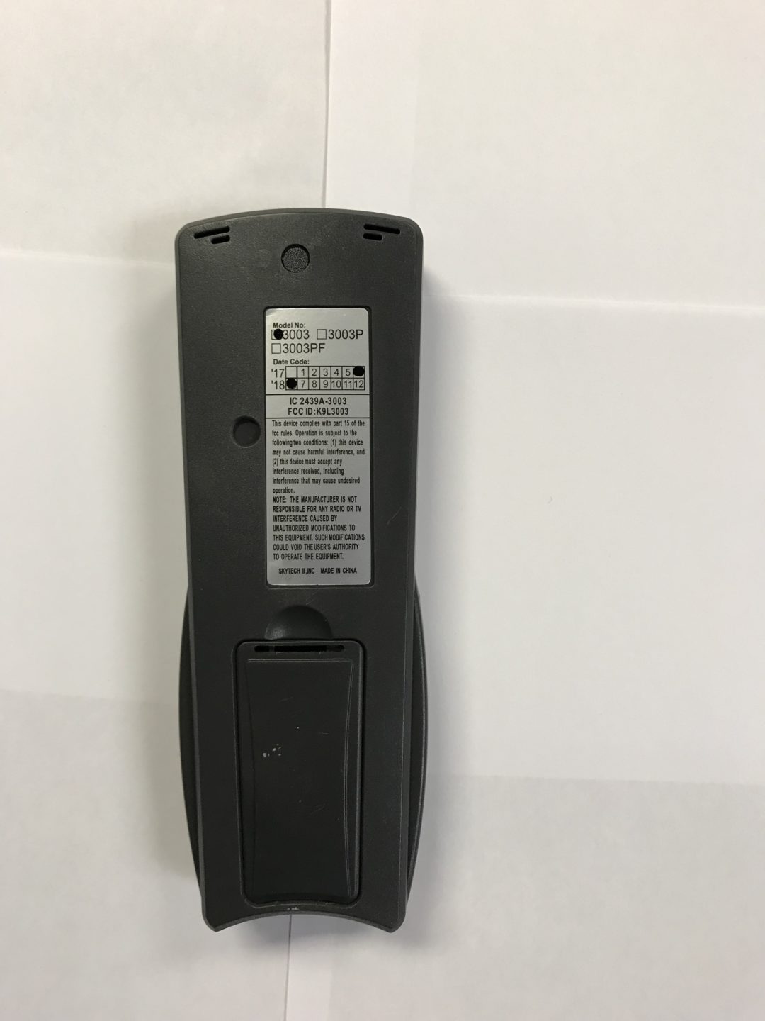 Skytech Fireplace Remote Control Replacement Handset (SKY-3003P-TX/SKY ...
