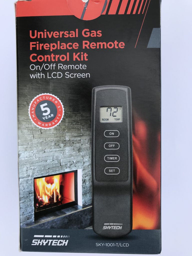 Fireplace Remote Control w/ on, off & timer Controls (SKY-1001T/LCD-PL ...