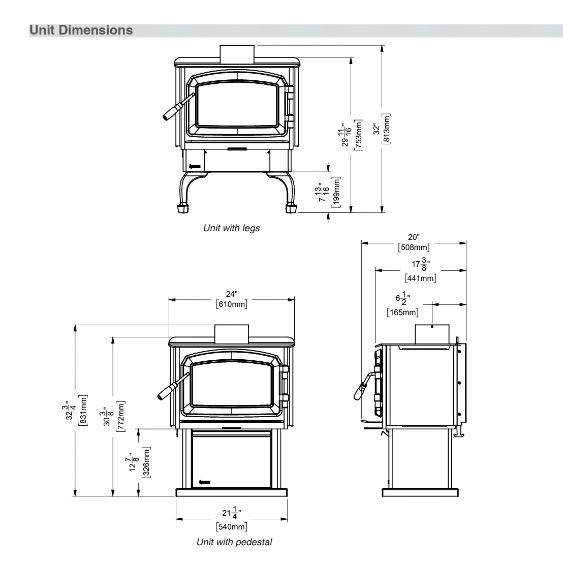 Regency F1150 Wood Stove Main Assembly Parts - Friendly Fires