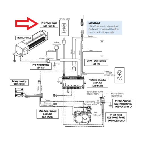 Marquis Proflame 2 Power Cord (584-PWR-C) | Friendly Fires