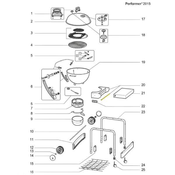 Weber Side Table Hardware Kit - Performer (60024)