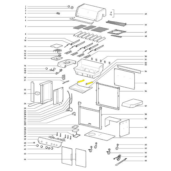 Weber Bottom Tray Rails - Genesis 2022 300 & 400 Series (64561)