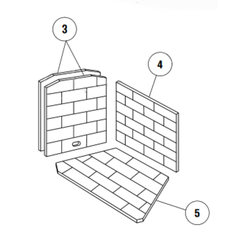 Superior Marco & Lennox IHP Refractory Panel Brick Kit Replacement (H0585) - Friendly Fires
